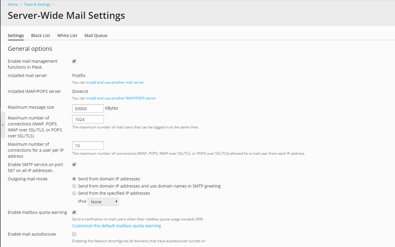 Plesk Mail Yapılandırma İşlemleri | PenDC Blog Sayfası