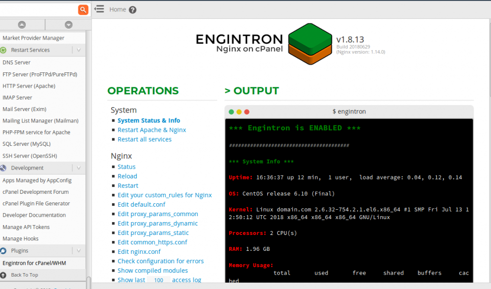 Cpanel üzerine Engintron ile Nginx kurulumu | PenDC Blog Sayfası